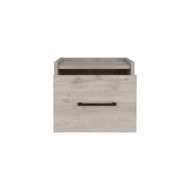 Millwood Pines Breeland Floating Nightstand, Space-Saving Design with Handy Drawer and Surface ...